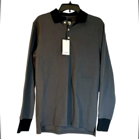 Goodfellow & Co | Shirts | Goodfellow Mens Gray W Black Collar Long Slv ...